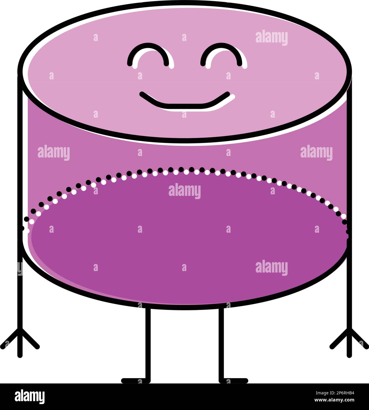 cylinder geometric shape character color icon vector illustration Stock ...