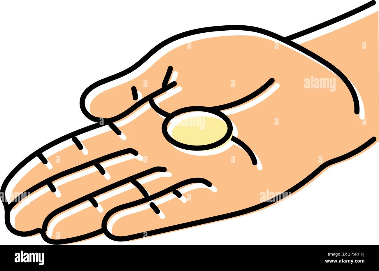 pay coin hand color icon vector illustration Stock Vector Image & Art ...