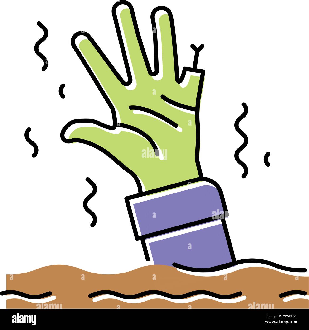 hand monster zombie color icon vector illustration Stock Vector Image ...