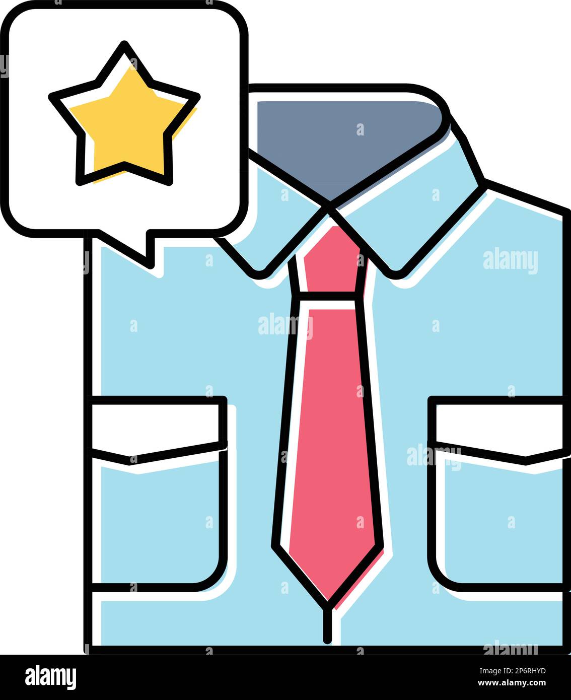 follow the dress code color icon vector illustration Stock Vector Image ...