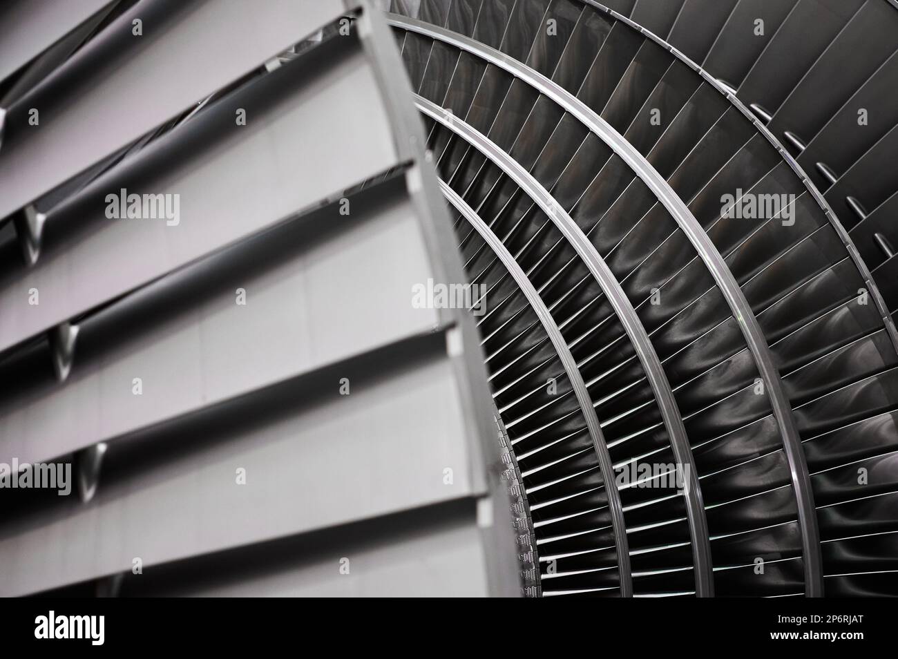 Modern rotor with long blades of powerful steam turbine Stock Photo - Alamy