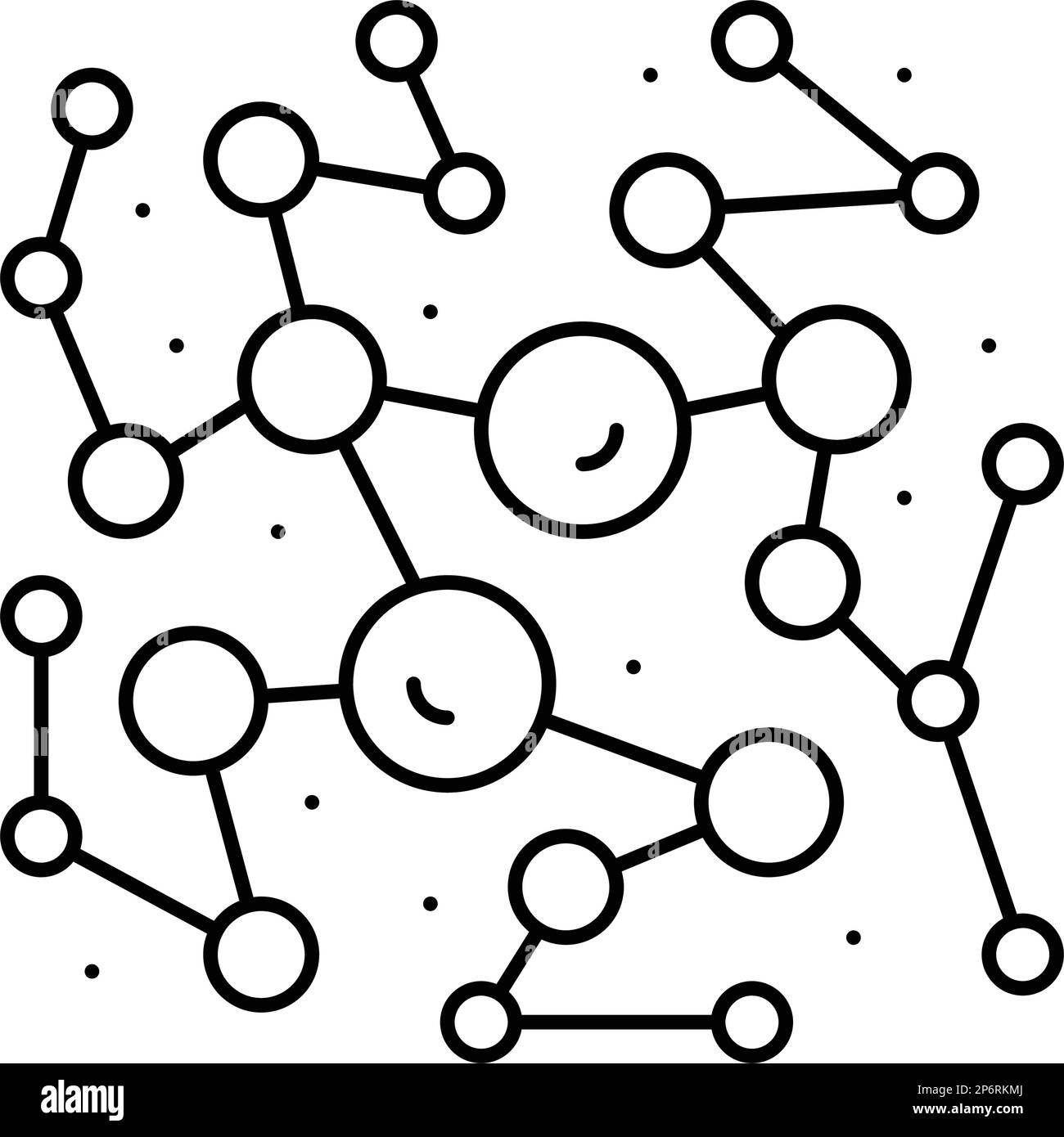 connection molecular structure line icon vector illustration Stock ...
