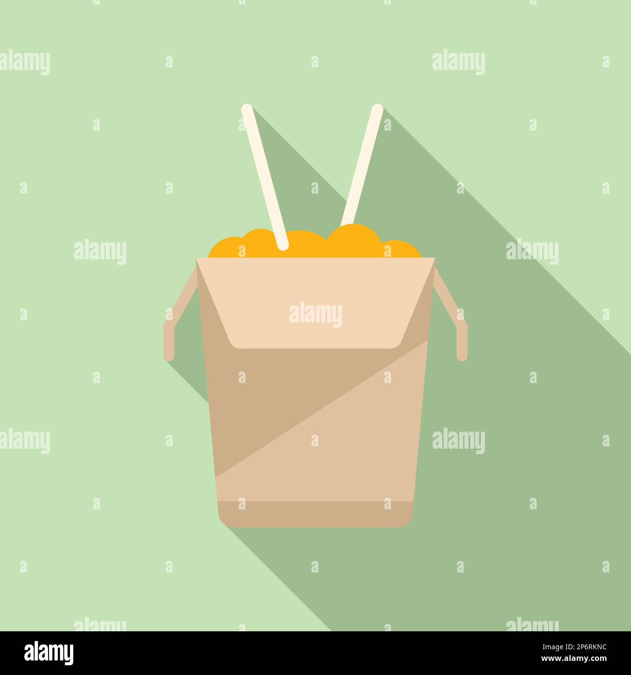 Meal box icon flat vector. Fast food. Take away Stock Vector Image ...