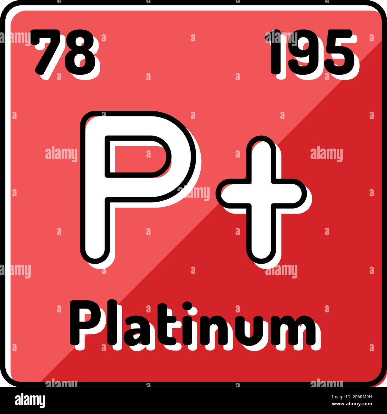 platinum chemical element color icon vector illustration Stock Vector ...