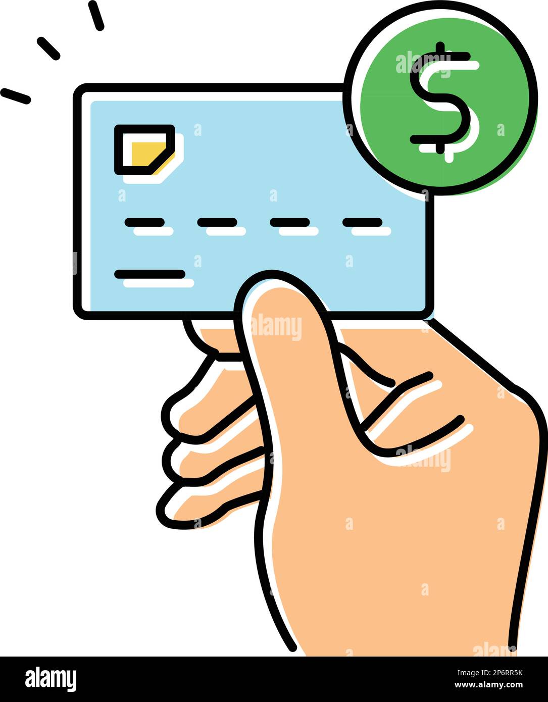 debit card payment color icon vector illustration Stock Vector Image ...