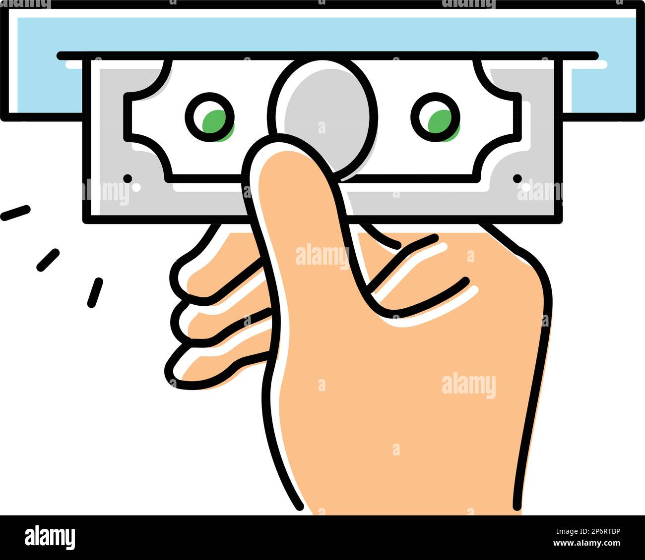 withdraw color icon vector illustration Stock Vector Image & Art - Alamy