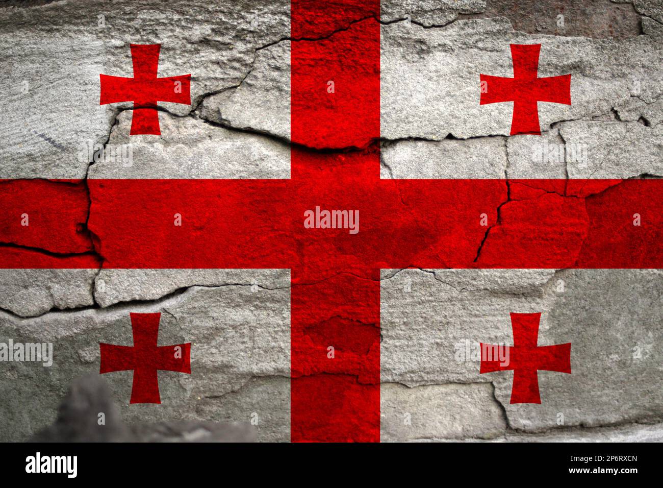 Defocus protest in Georgia. Conflict war over border. Fire, flame ...