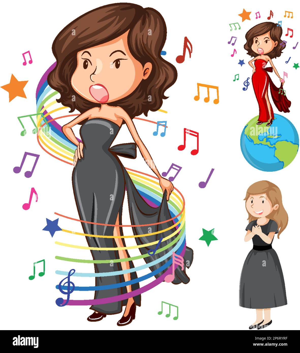 Set of mix classical singer illustration Stock Vector Image & Art - Alamy