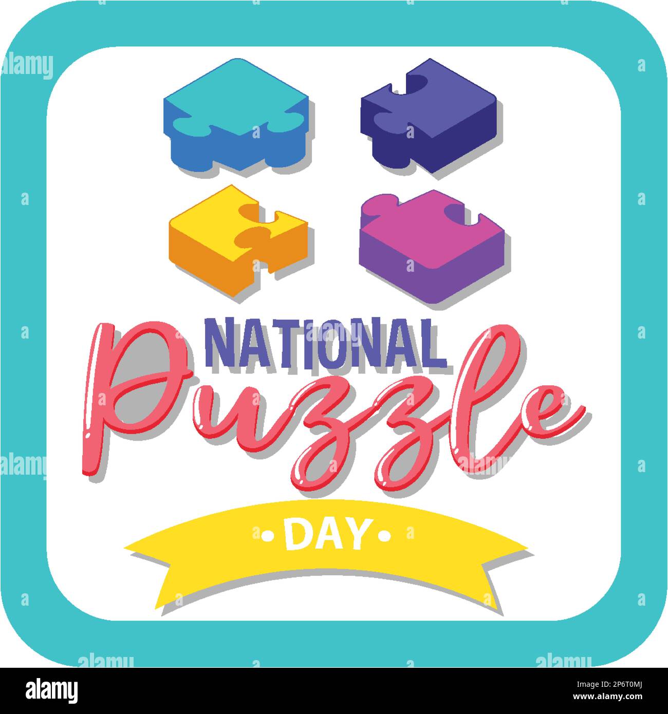 National puzzle day Cut Out Stock Images & Pictures - Alamy