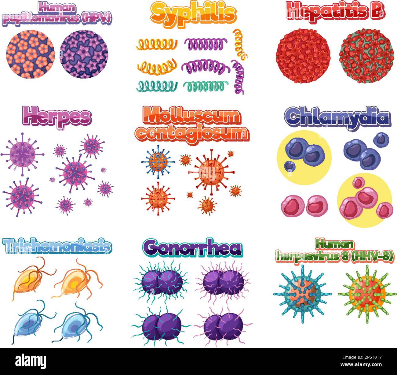 Bacteria Germs and Viruses Collection illustration Stock Vector Image & Art - Alamy