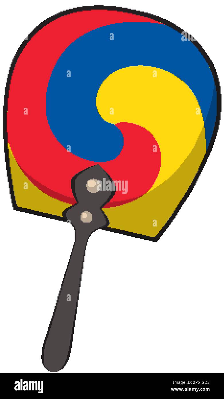 Traditional Korean Hand Fan illustration Stock Vector Image & Art - Alamy