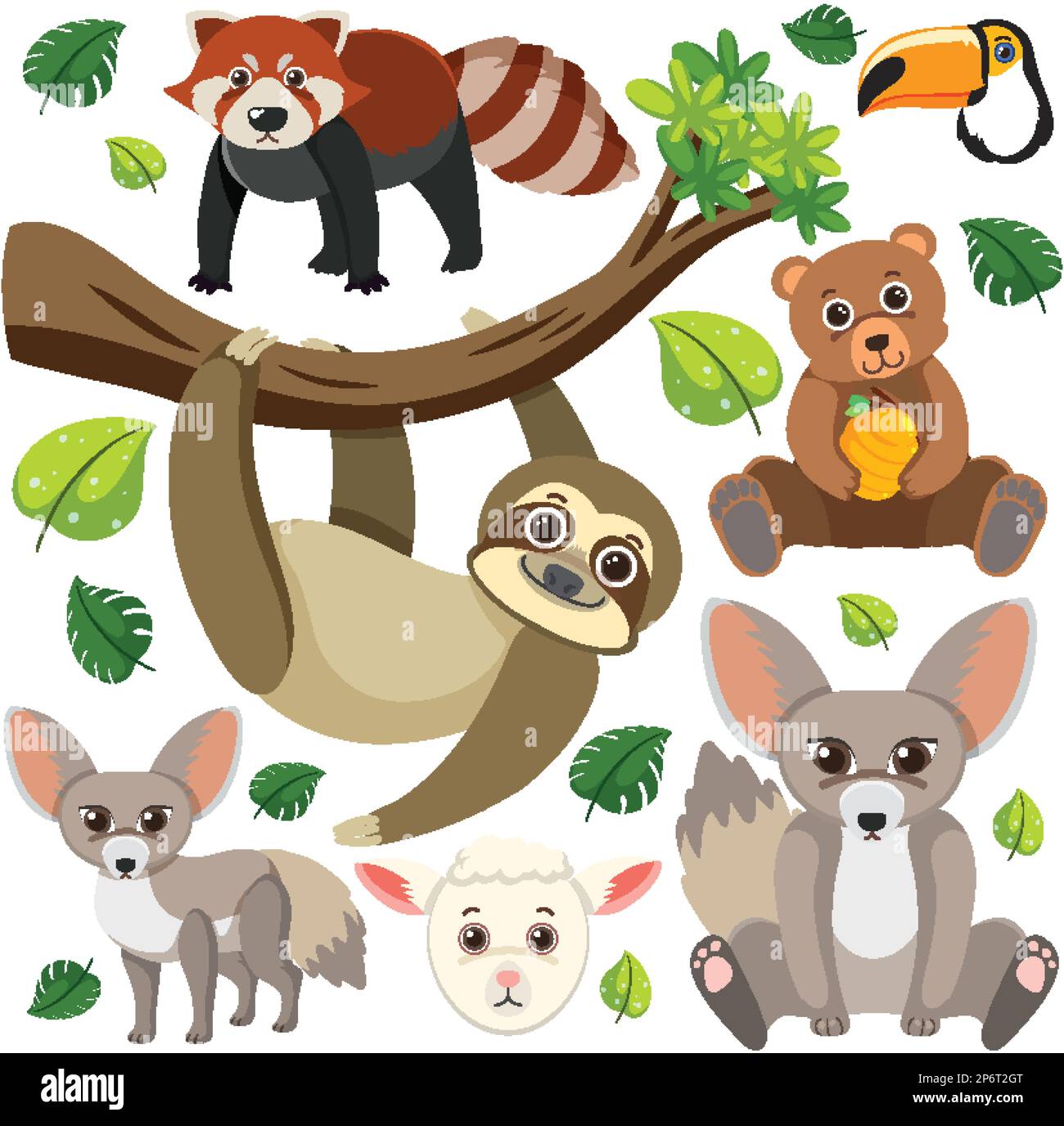 Set of mix animal character illustration Stock Vector Image & Art - Alamy