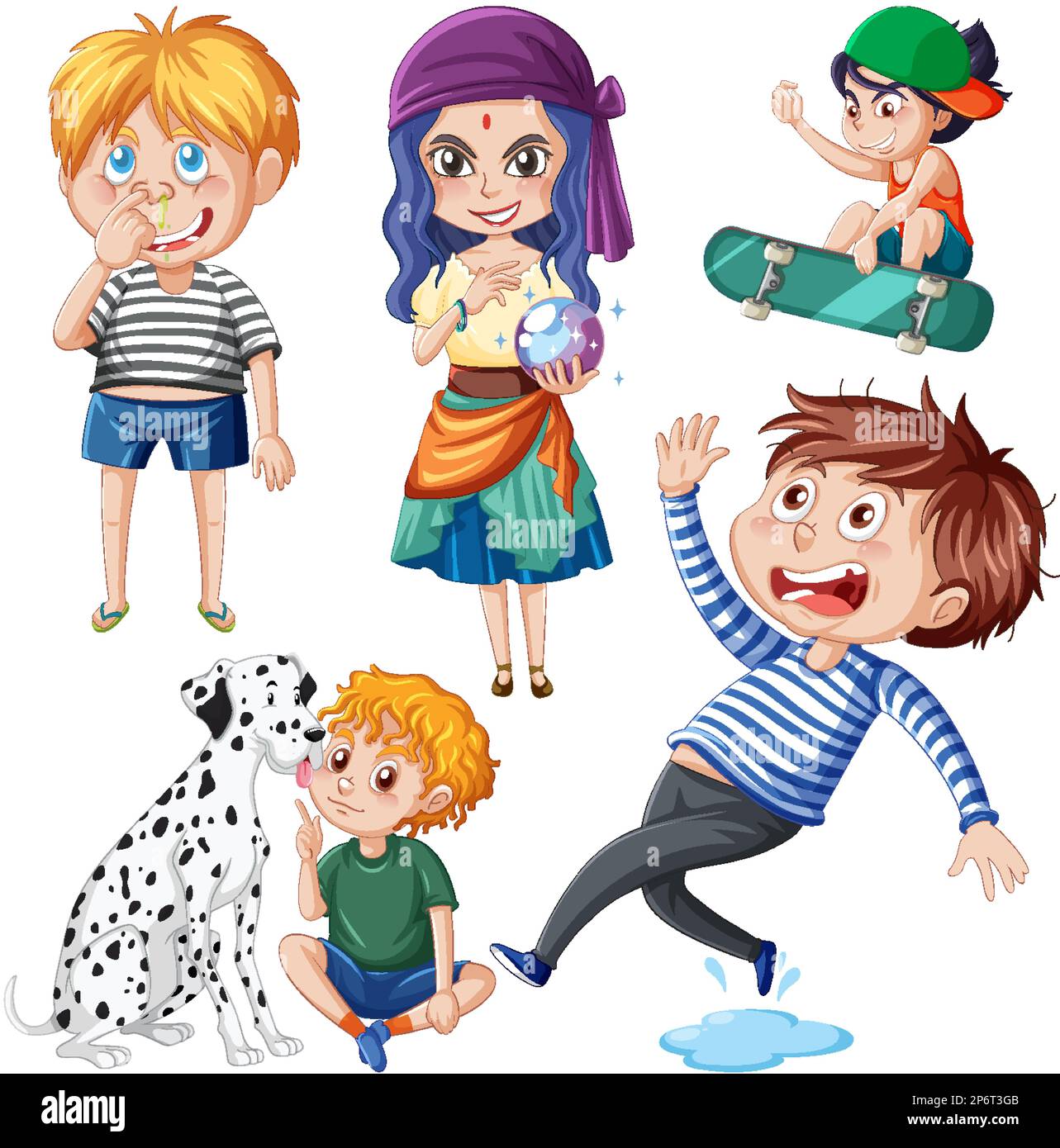 Set of cute cartoon character illustration Stock Vector Image & Art - Alamy