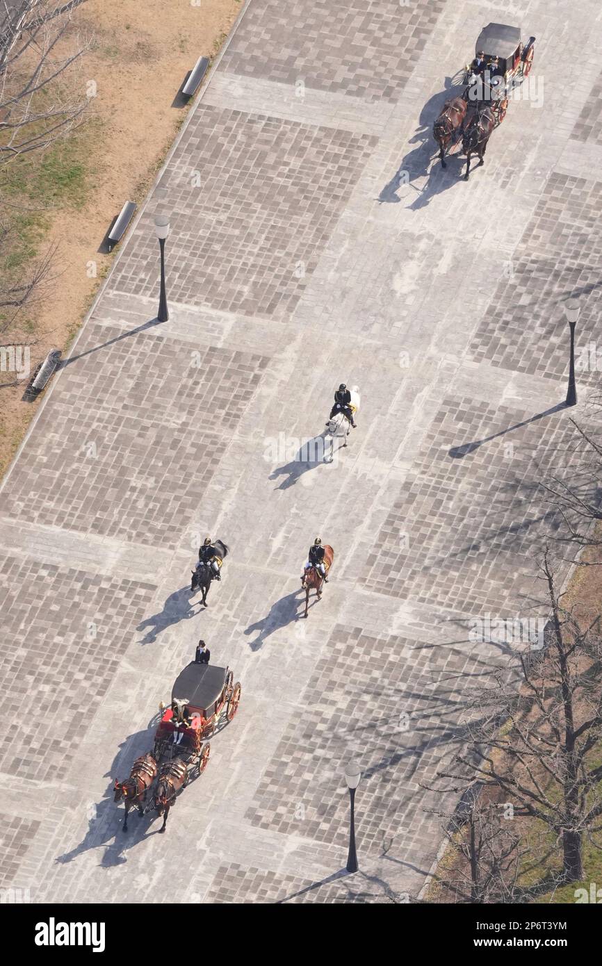 A carriage carrying Fiji's newly-appointed Ambassador to Japan Filimone ...