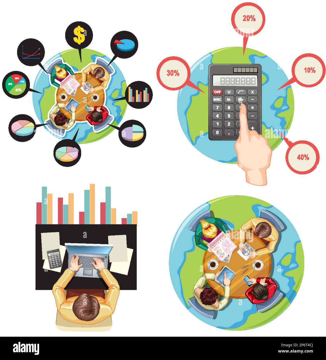 Set of mix math calculation illustration Stock Vector Image & Art - Alamy