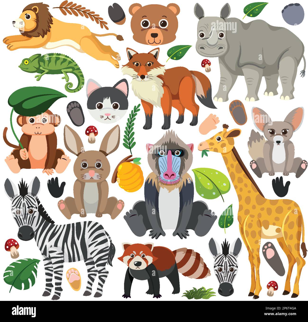 Set of mix animal character illustration Stock Vector Image & Art - Alamy