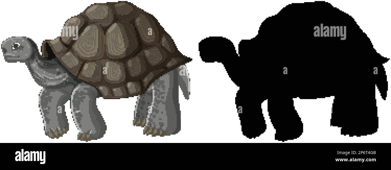 Silhouette of standing tortoise illustration Stock Vector Image & Art ...