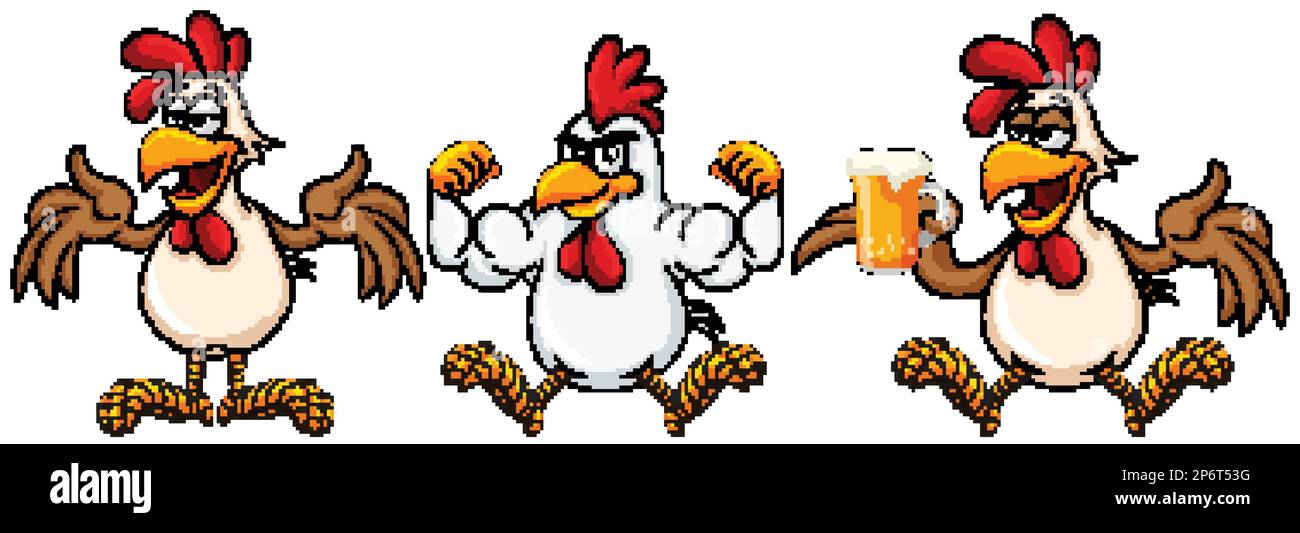 Chicken fun cartoon character beer hi-res stock photography and images ...