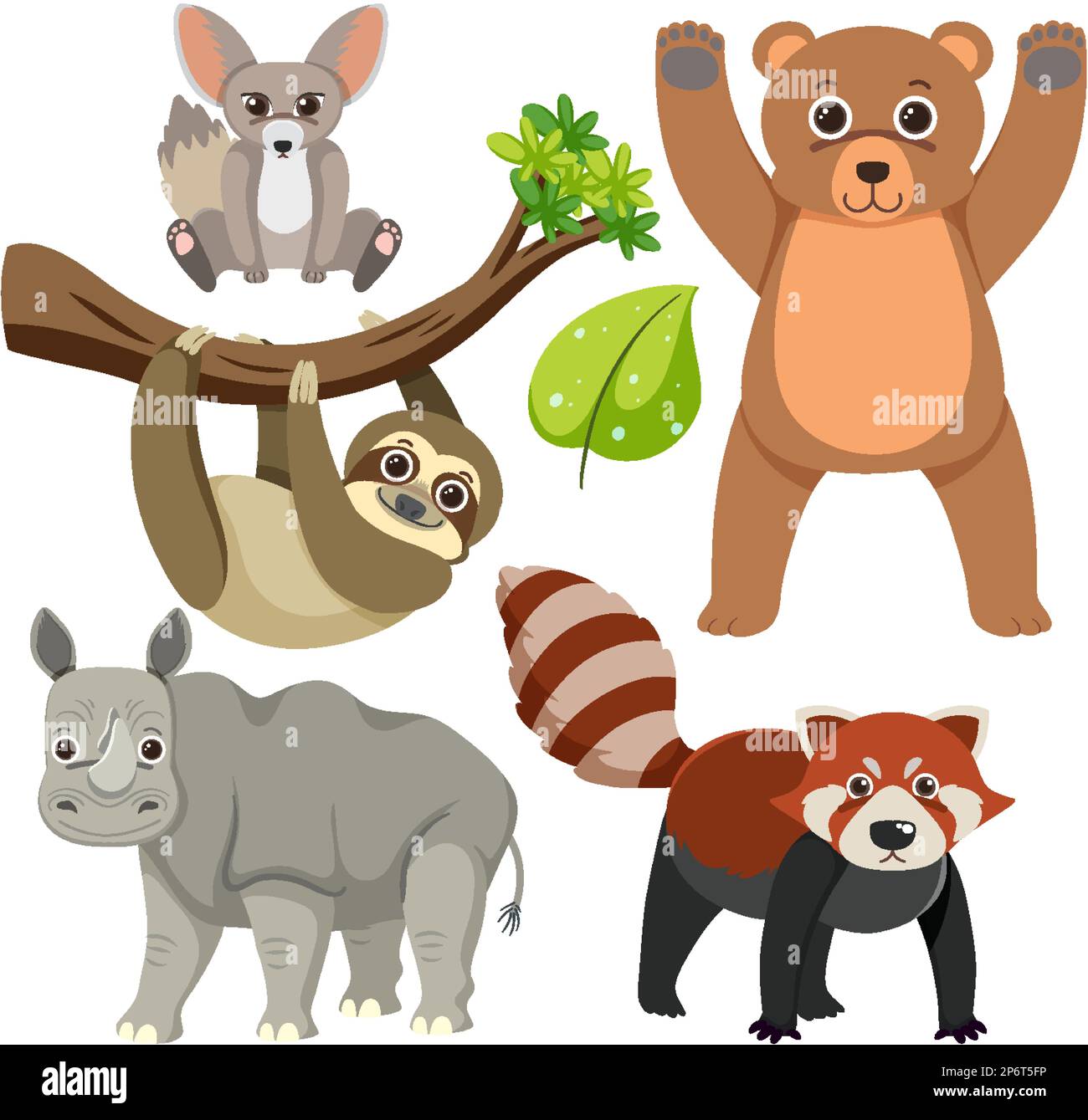 Wild Animals Cartoon Collection illustration Stock Vector Image & Art ...