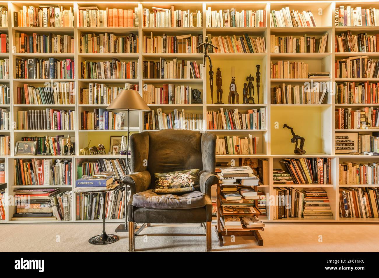 Amsterdam, Netherlands - 10 April, 2021: a chair in front of a book ...