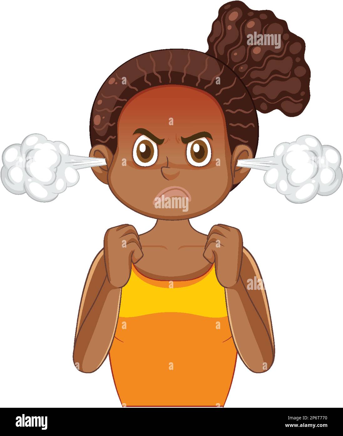 Teen Girl with Angry Face illustration Stock Vector Image & Art - Alamy