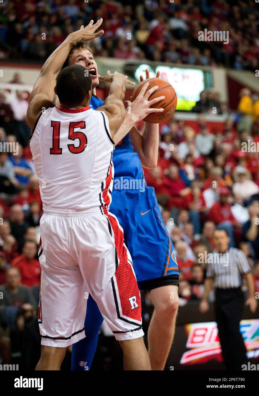 December 29 2011: Rutgers' forward/center Derrick Randall (15) pressure ...