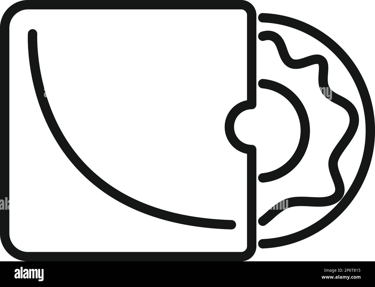Candy donut icon outline vector. Fast food. Delivery cake Stock Vector ...