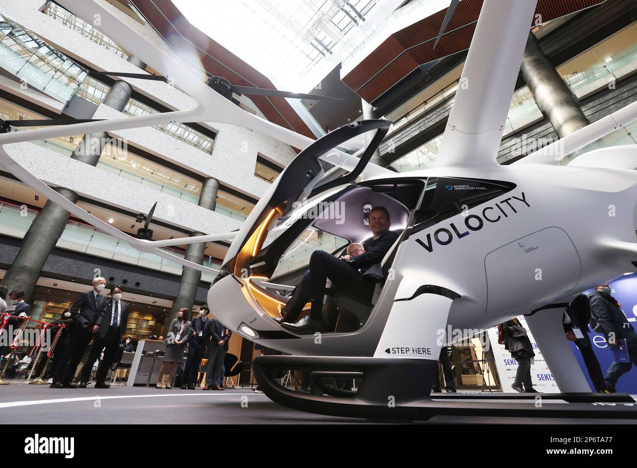Volocopter, the pioneer of urban air mobility (UAM), shows a full-scale ...