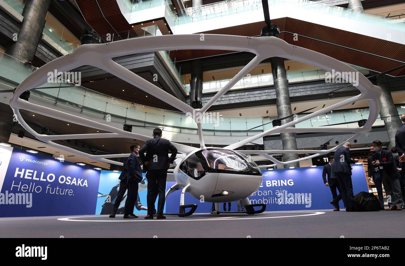 Volocopter, the pioneer of urban air mobility (UAM), shows a full-scale ...