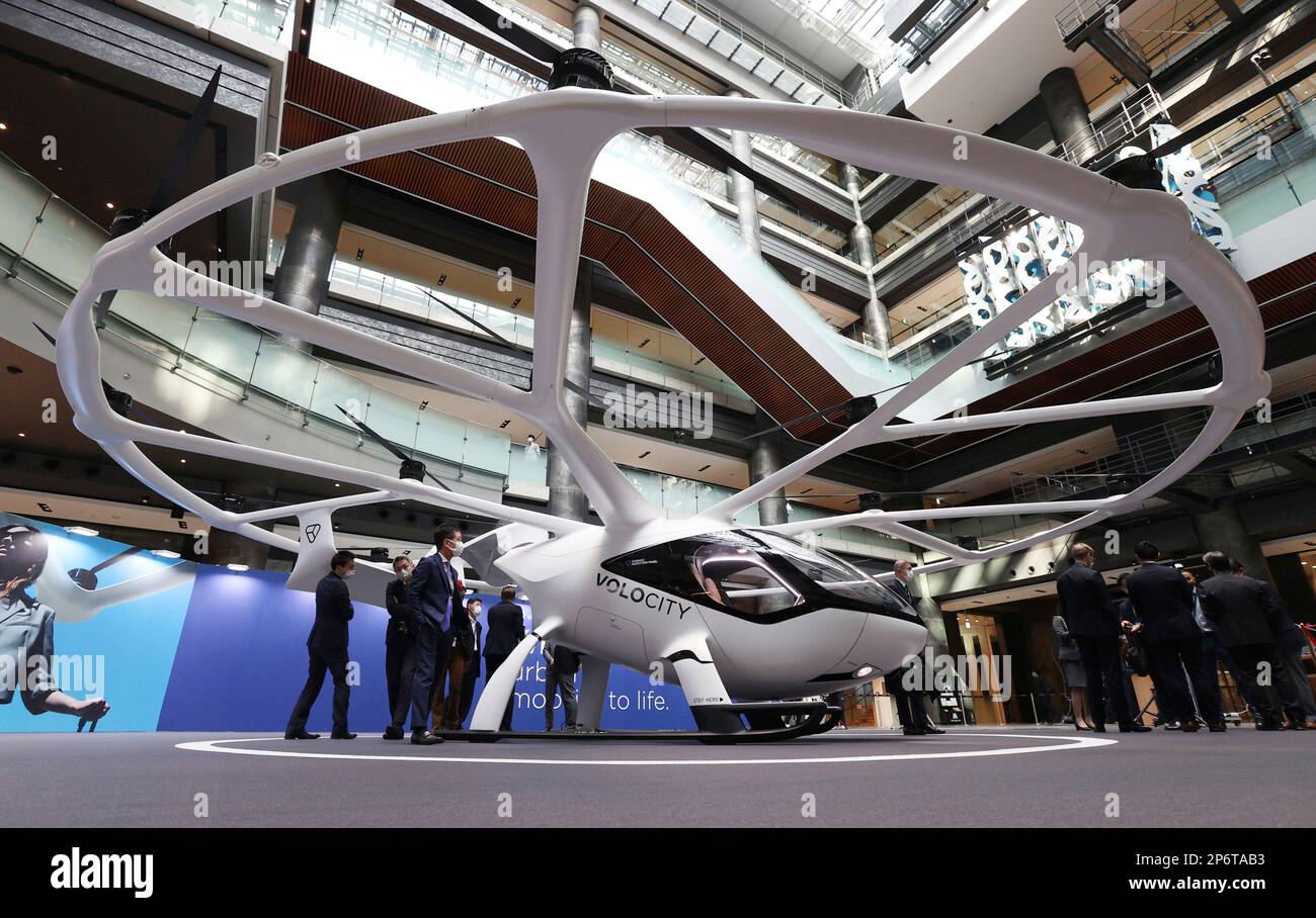 Volocopter, the pioneer of urban air mobility (UAM), shows a full-scale ...