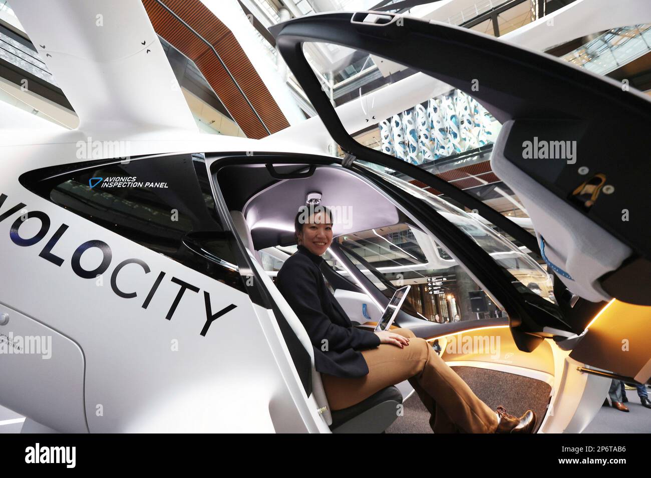 Volocopter, the pioneer of urban air mobility (UAM), shows a full-scale ...
