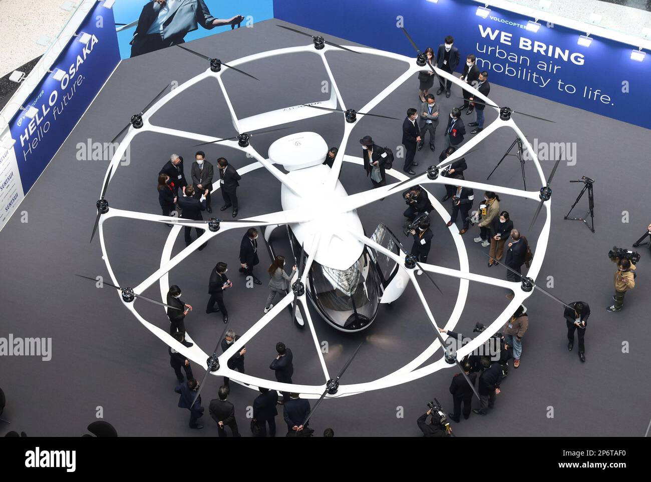 Volocopter, the pioneer of urban air mobility (UAM), shows a full-scale ...