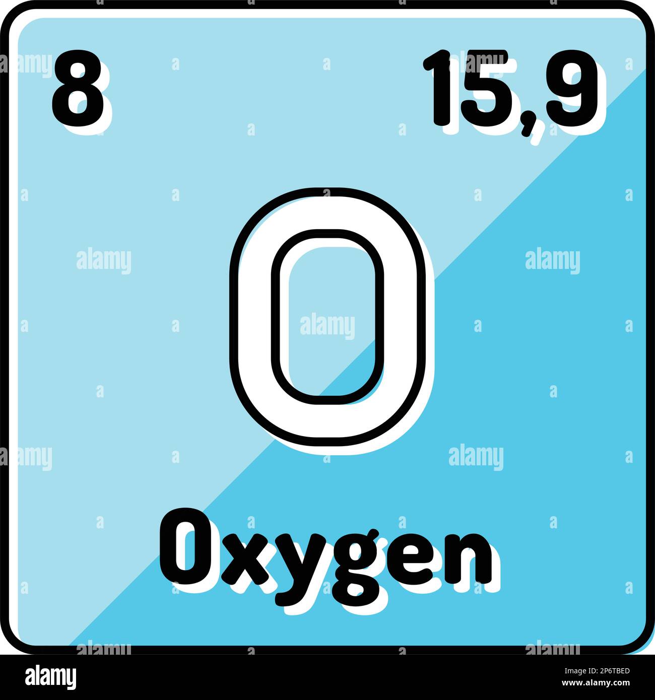 oxygen chemical element color icon vector illustration Stock Vector ...