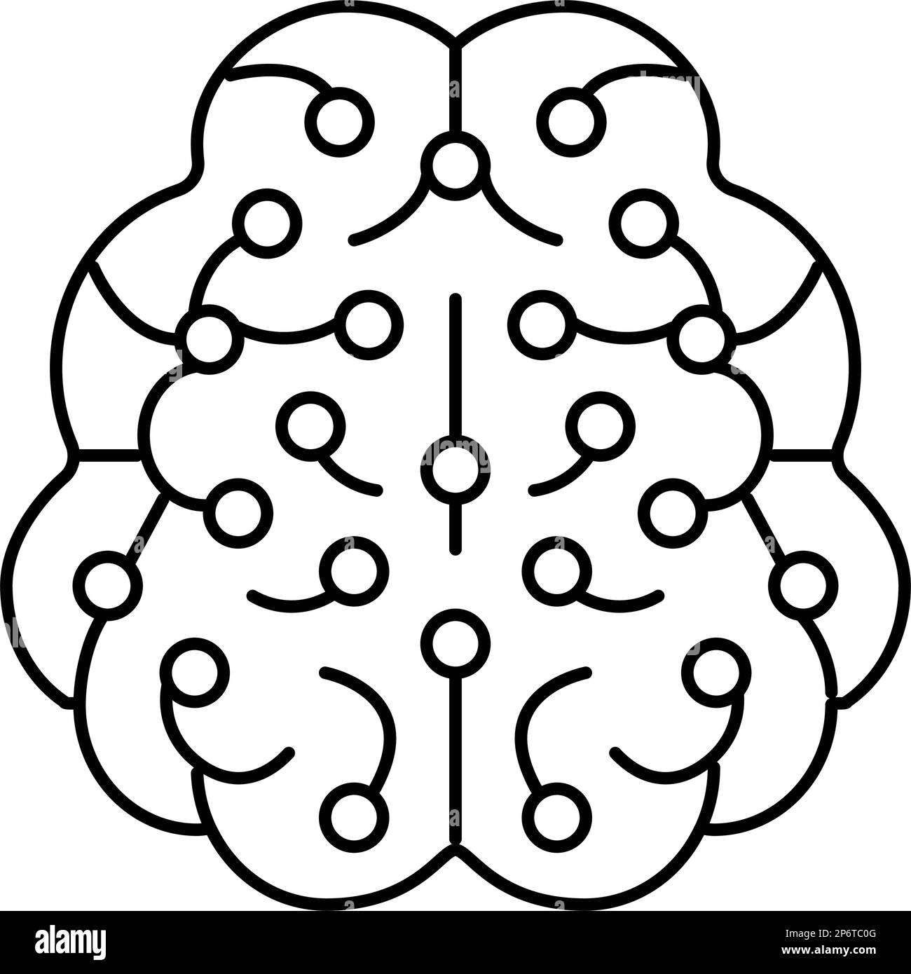 intelligence brain line icon vector illustration Stock Vector Image ...