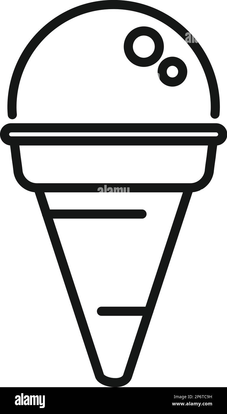 Ice cream cone icon outline vector. Fast food. Delivery cake Stock ...
