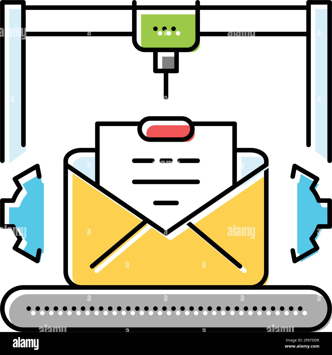 automated email marketing color icon vector illustration Stock Vector ...