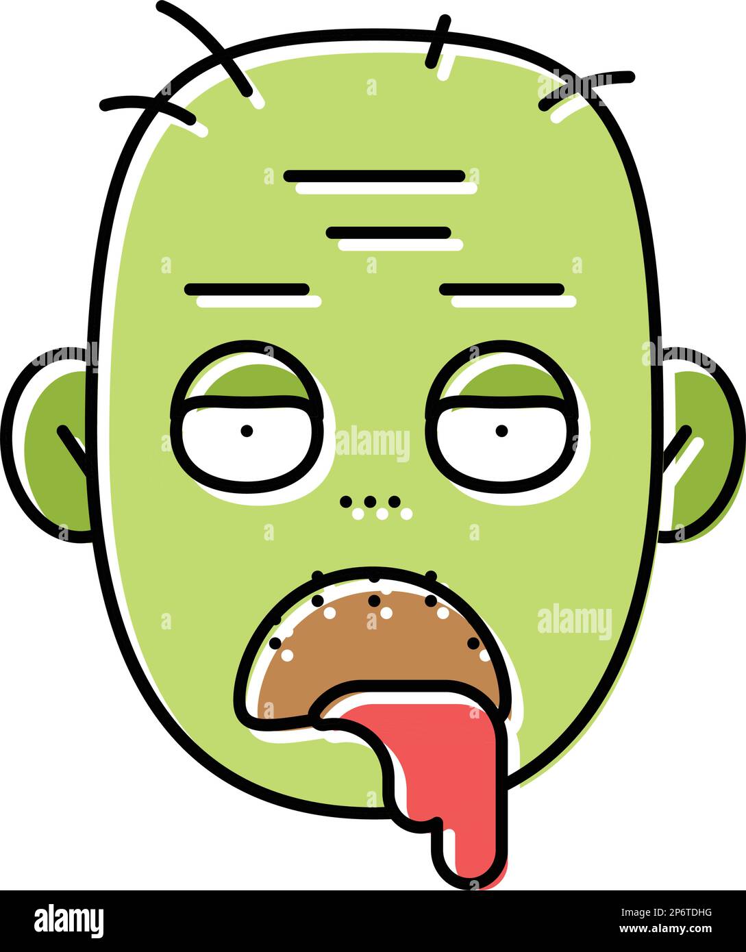 zombie horror color icon vector illustration Stock Vector Image & Art ...