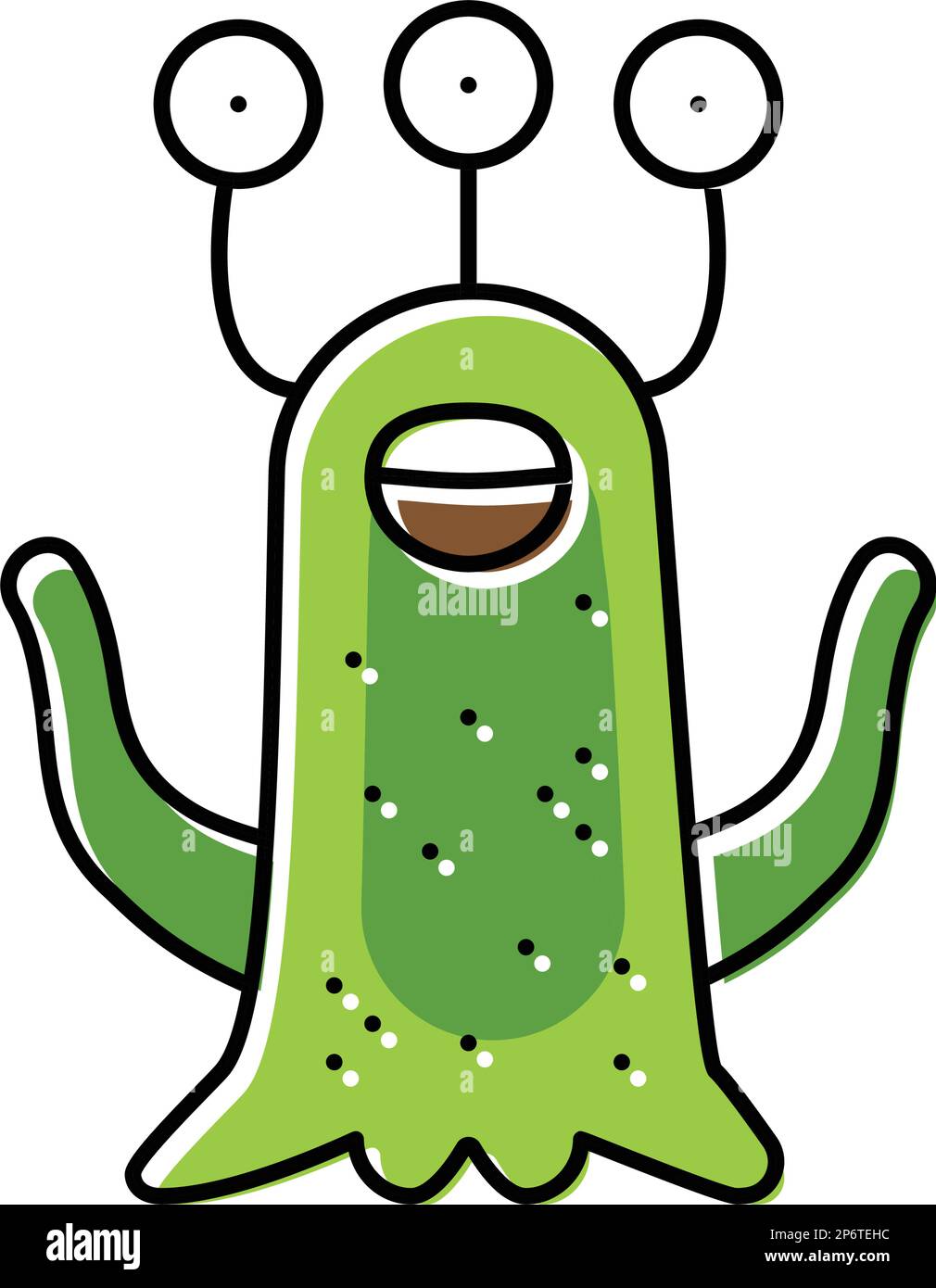 alien monster funny color icon vector illustration Stock Vector Image ...