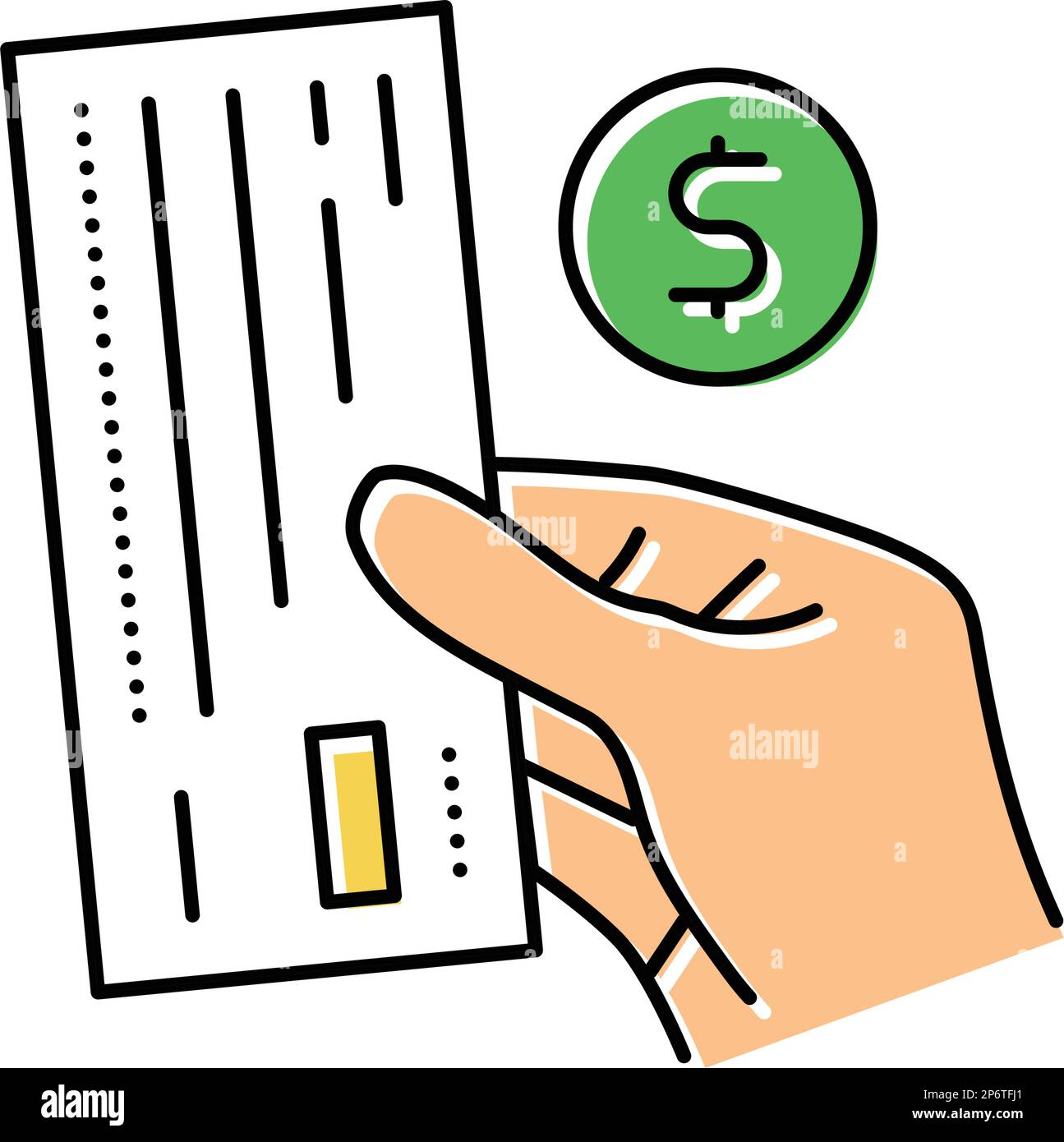 check payment color icon vector illustration Stock Vector Image & Art ...