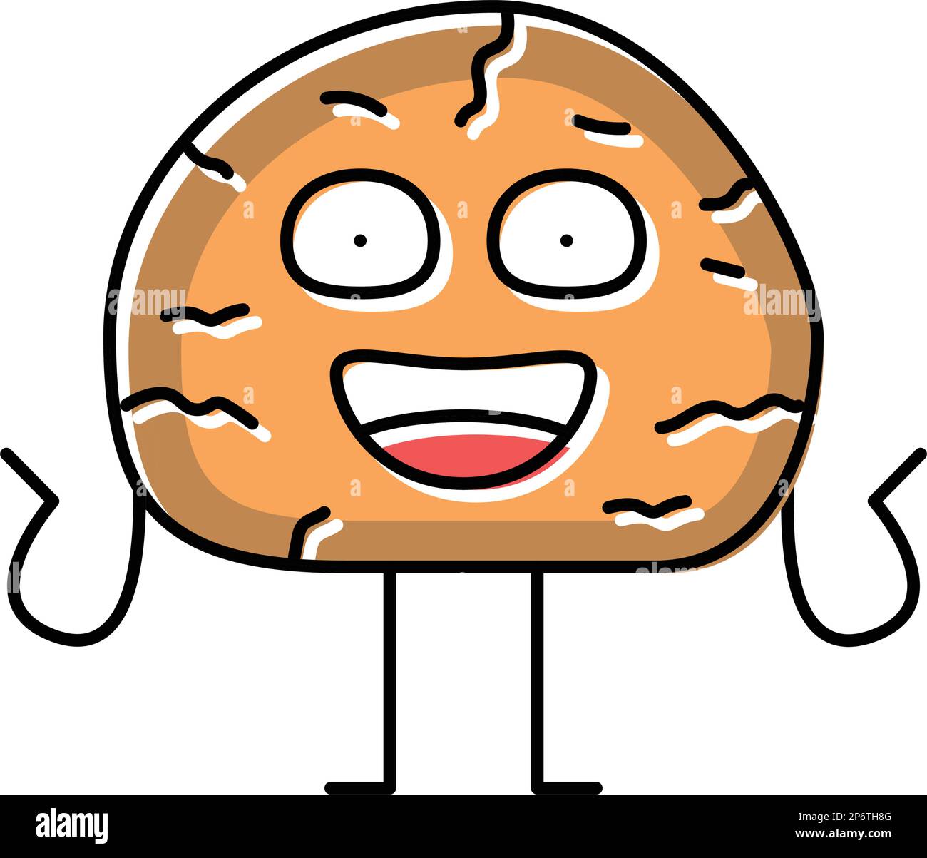 smoked meat character color icon vector illustration Stock Vector Image ...
