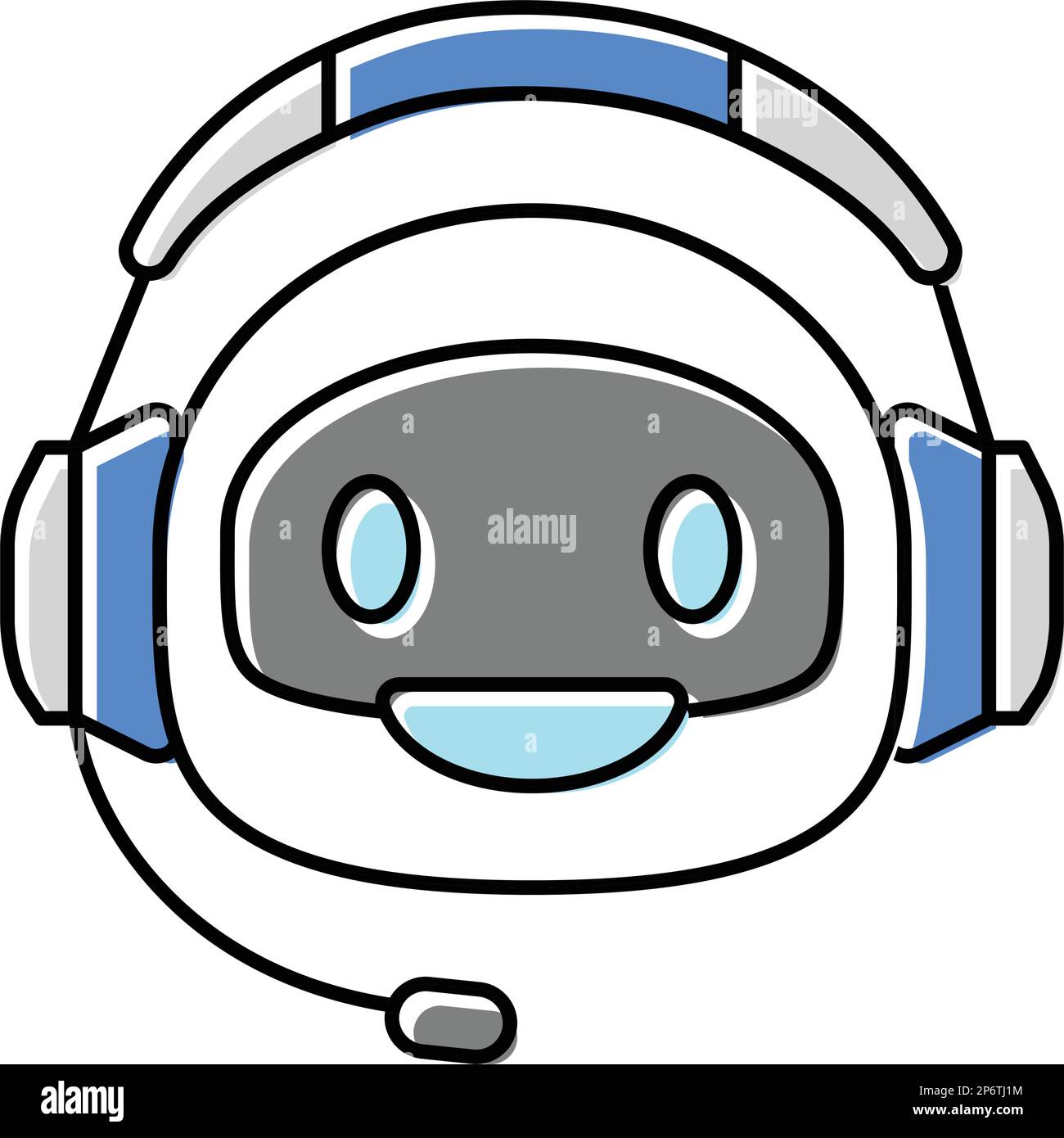 character chat bot color icon vector illustration Stock Vector Image ...