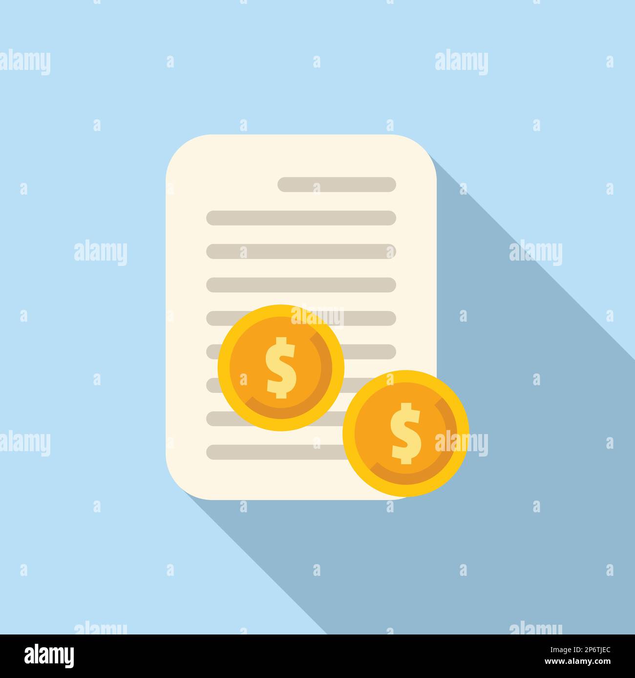 Money paper icon flat vector. Business work. Retire plan Stock Vector ...