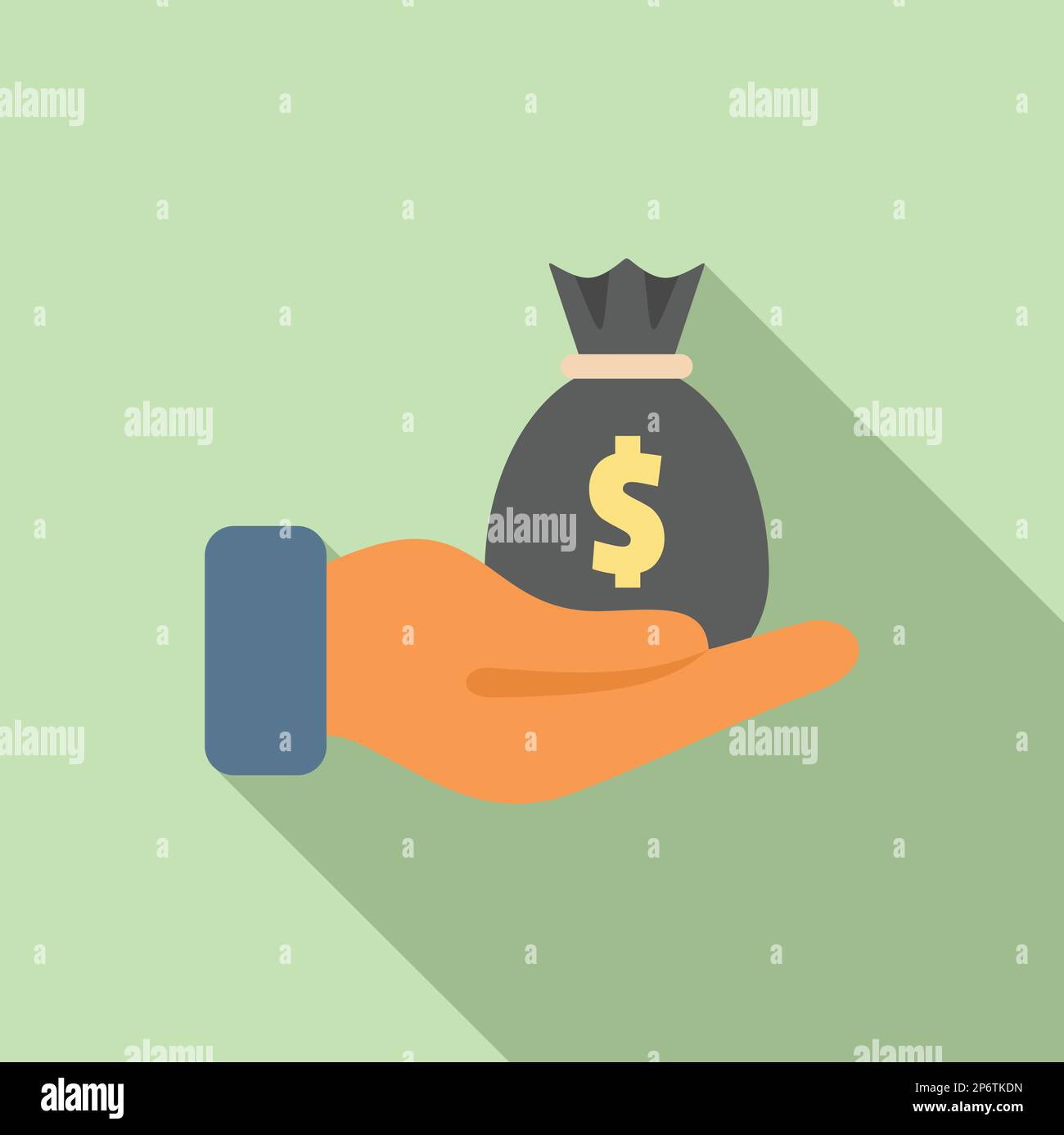 Money compensation icon flat vector. Work benefit. Payment bank Stock ...