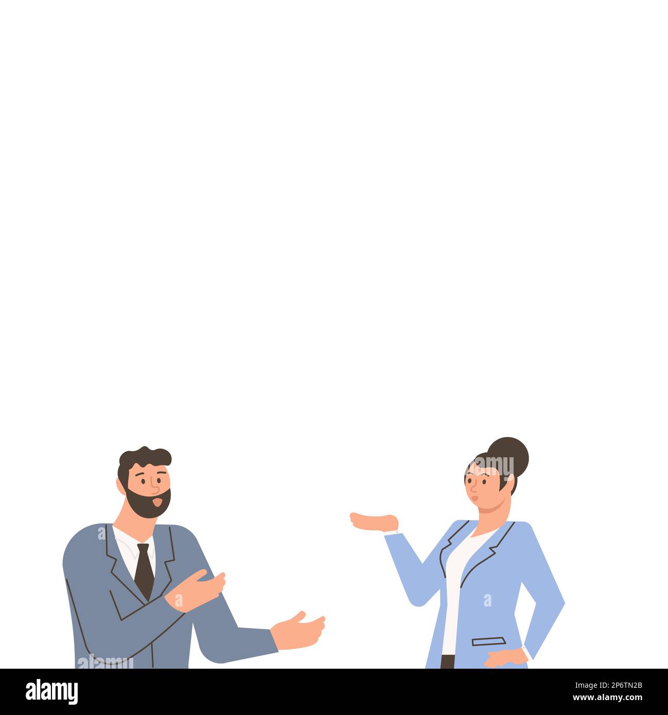 People talking about important things. Colleagues discussing agenda and ...