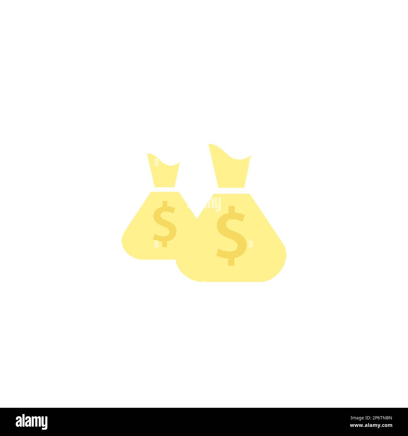 Single vector main object without background. Money and coins. Bag with ...