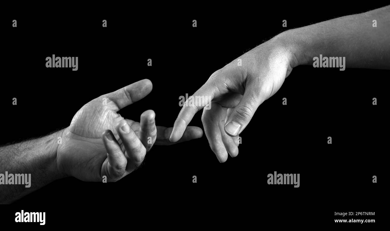 Helping hand. Giving a helping hand. Solidarity, compassion, and ...