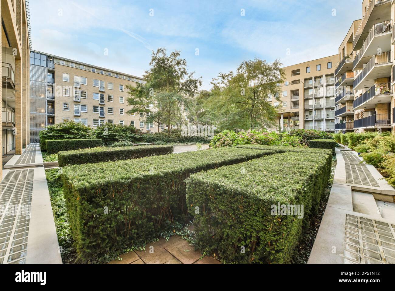 Amsterdam, Netherlands - 10 April, 2021: some bushes in the middle of a ...