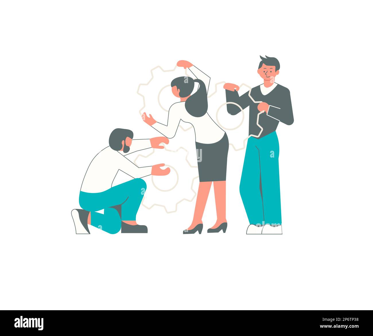 People talking about important things. Colleagues discussing agenda and ...