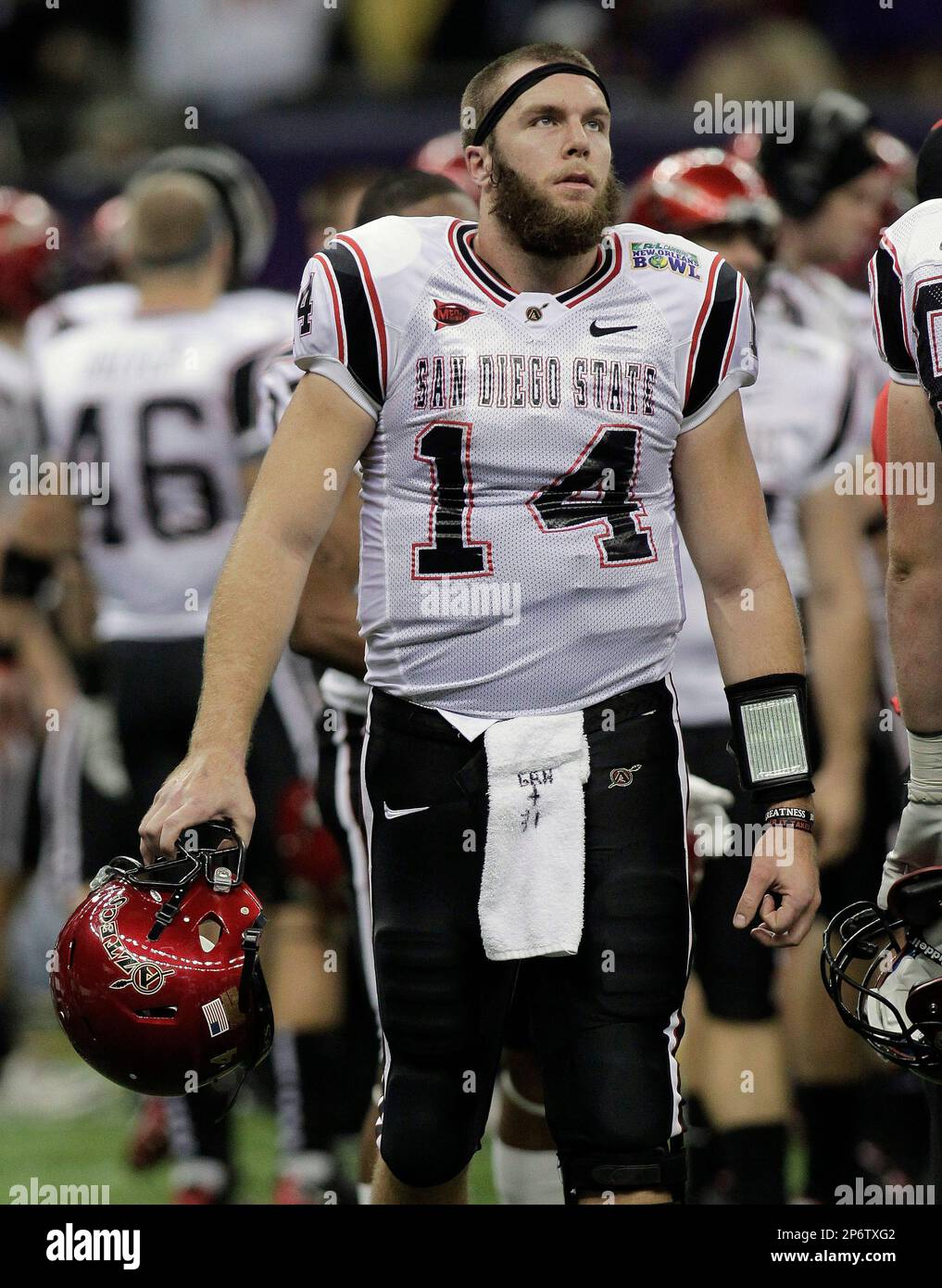 San Diego State quarterback Ryan Lindley (14) during the first half of ...