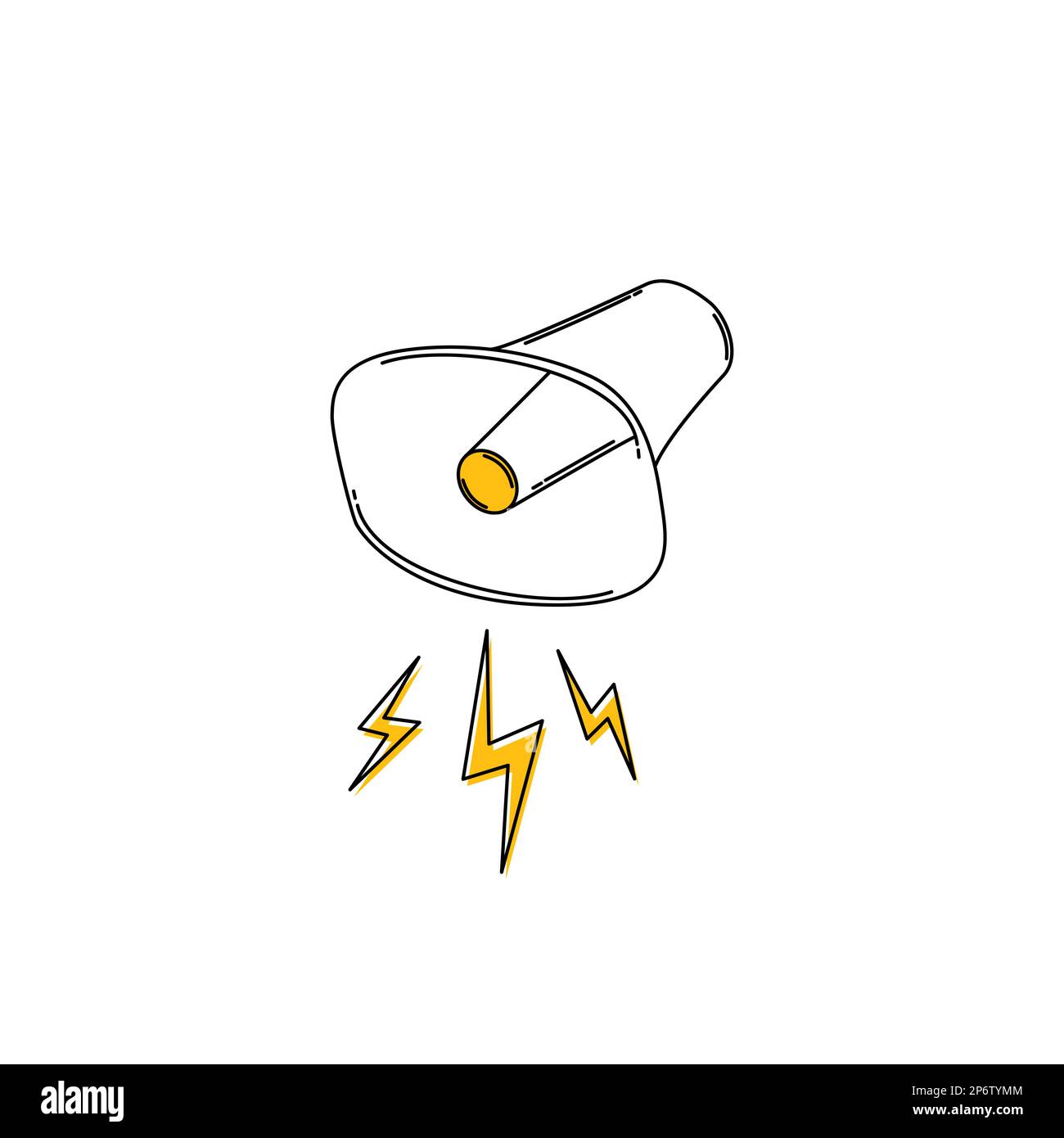 Illustration Of A Loud Megaphone Making New Wonderful Announcement To ...